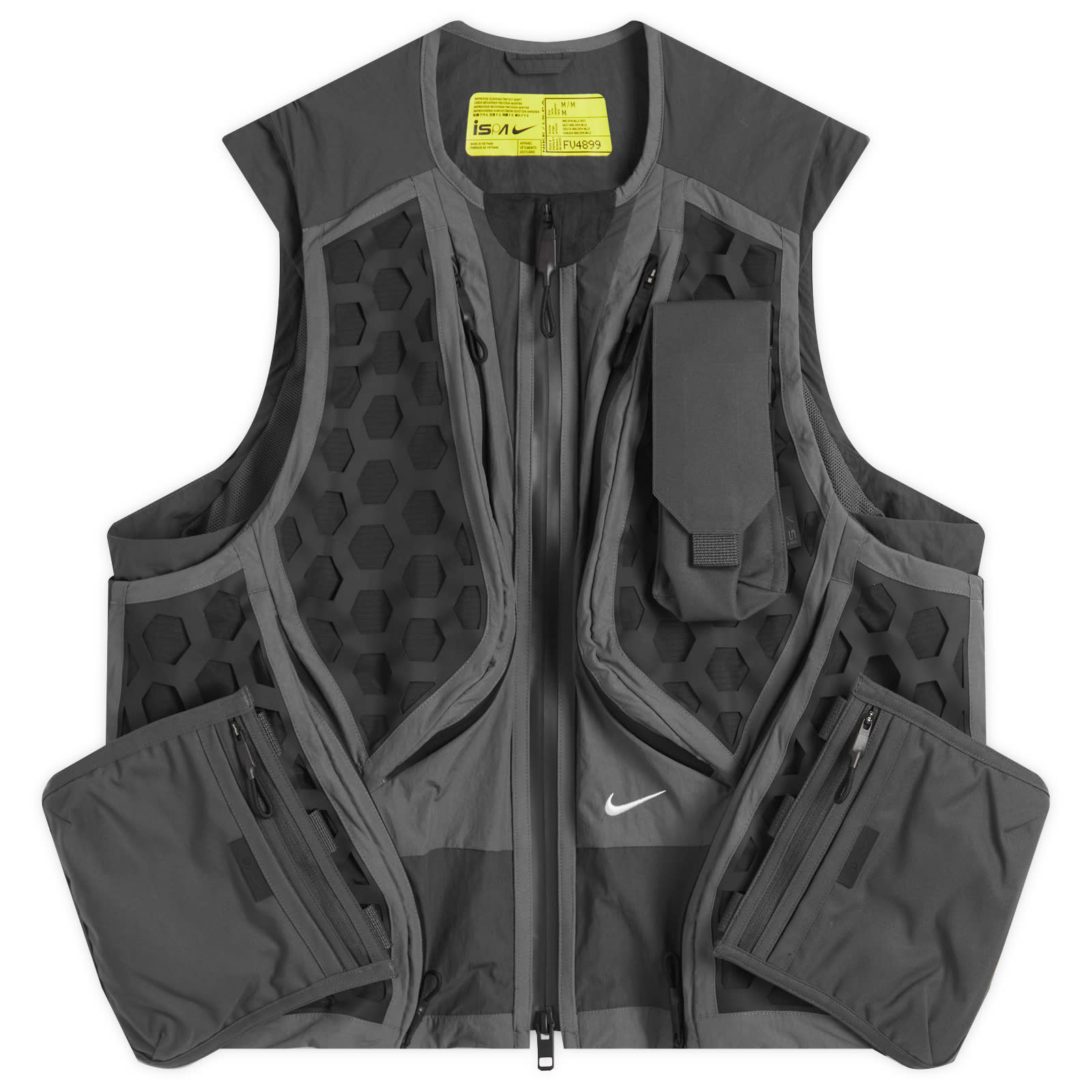 Nike Ispa Modular Pocket Vest In Anthracite/Dark Grey/Black - 45 Nike Ispa Modular Pocket Vest In Anthracite/Dark Grey/Black - 45